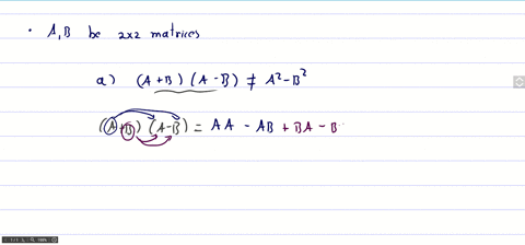 ⏩SOLVED:Explain why the formula is not valid for matrices.… | Numerade