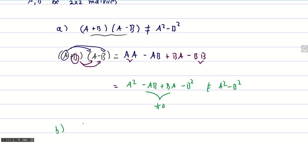 ⏩SOLVED:Explain why the formula is not valid for matrices.… | Numerade