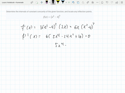 SOLVED:Determine the intervals of constant concavity of the given function, and locate any ...