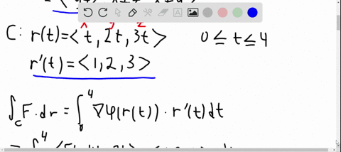 SOLVED:Evaluating line integrals Use the given potential function \varphi of the gradient field ...