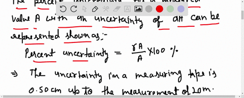SOLVED:A good-quality measuring tape can be off by 0.50 cm over a ...