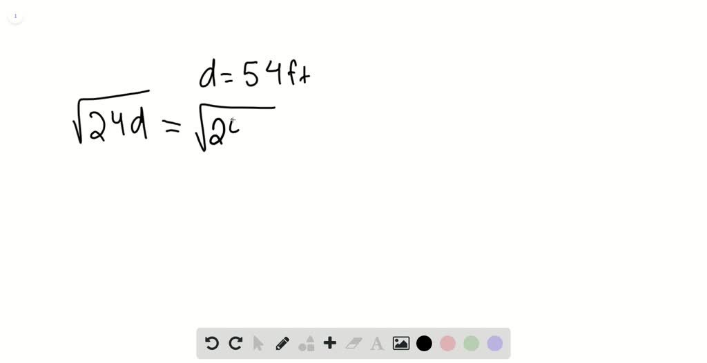 The skid marks for a car involved in an accident measured 54 feet. Use ...