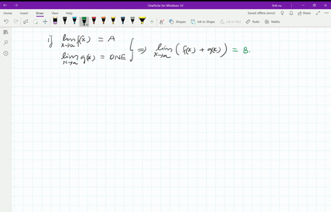 SOLVED: If limf(x) exists and limg(x) does not exist, is it always true ...