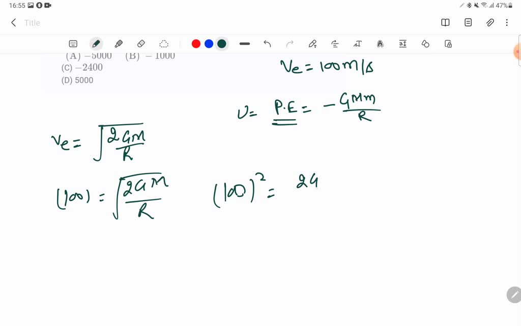 A particle on earth's surface is given a velocity equal to its escape velocity. Its total ...