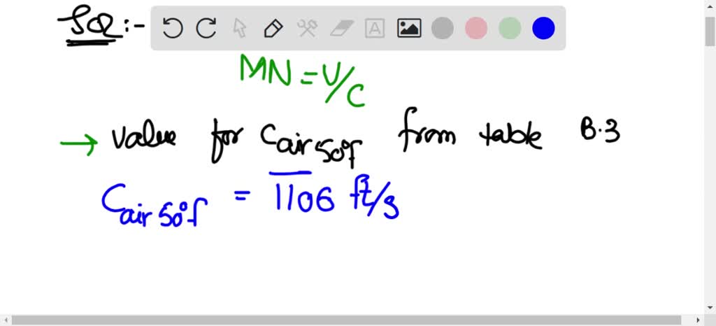 A projectile moves through water at 80^∘ F at 1800 fps. What is the ...