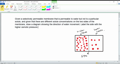 SOLVED:The first diagram represents one aqueous solution separated from ...