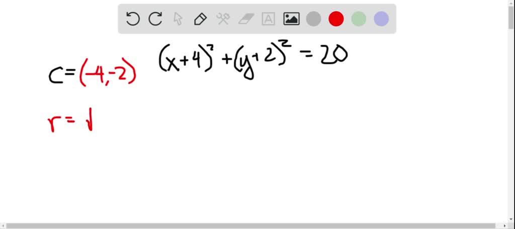 SOLVED:Specify the center and radius of each circle. Also, determine ... SOLVED:Specify the center and radius of each circle. Also, determine ...