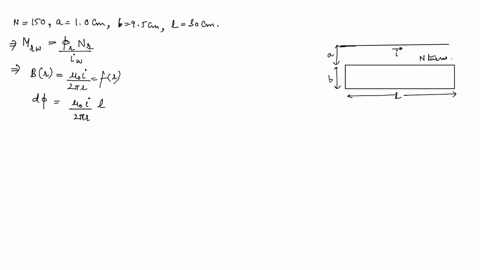 SOLVED:A rectangular loop of N closely packed turns is positioned near a long straight wire as ...