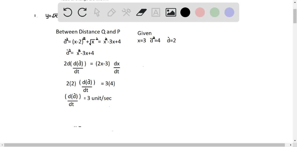 ⏩SOLVED:A point P is moving along the curve whose equation is y=√(x)… | Numerade