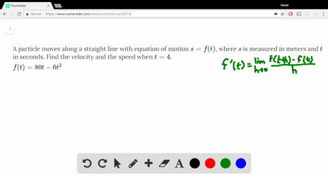 SOLVED:A particle moves along a straight line with equation of motion s=f(t) . where s is ...